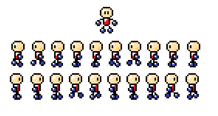 The Roochie scoop: Bomberman style sprites