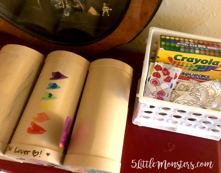 5 Little Monsters: Valentine Mailboxes and Note Writing Station