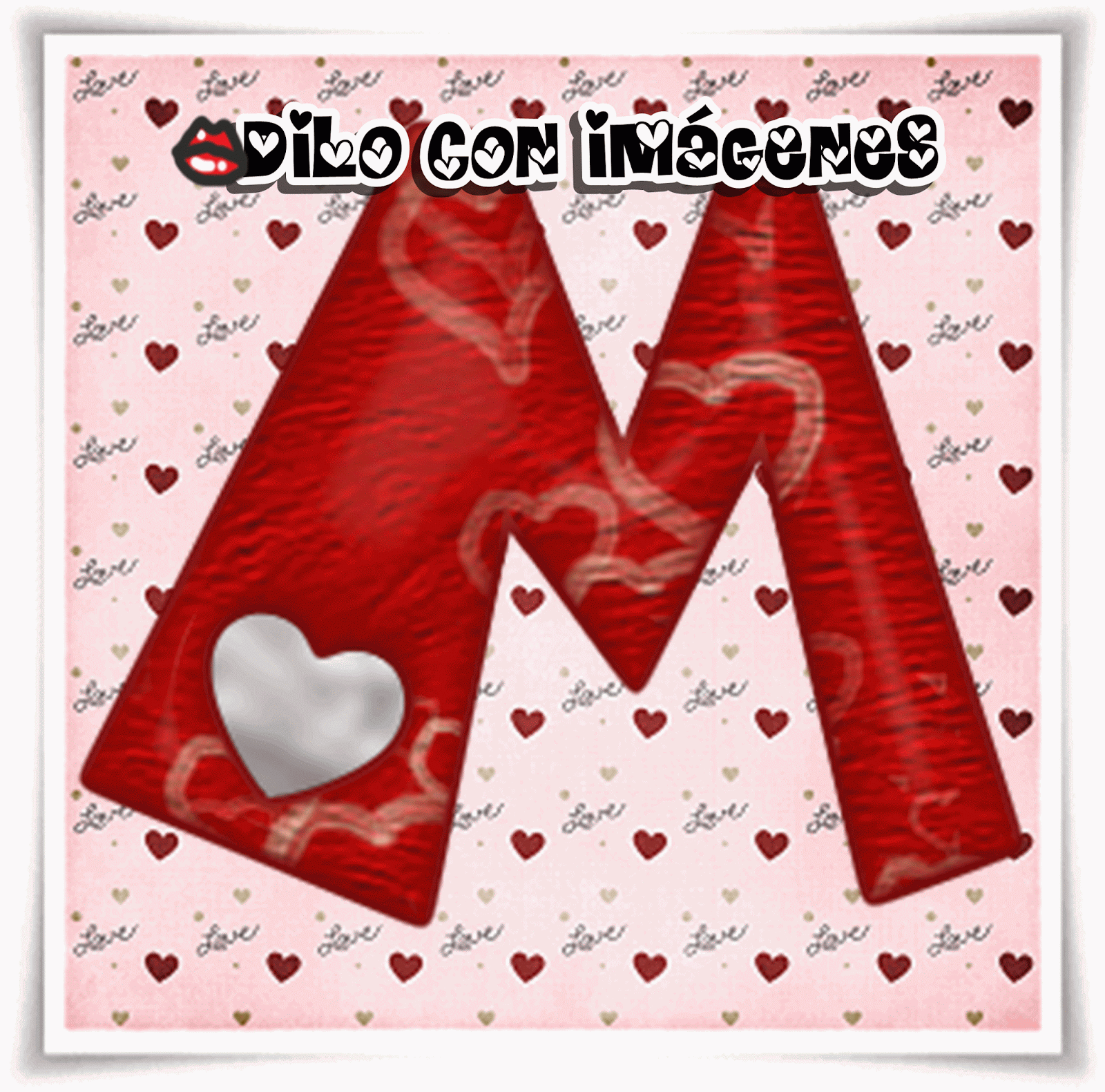 ♥ ♥DILO CON IMÁGENES♥ ♥: Letras del Abecedario de color rojo con corazón...