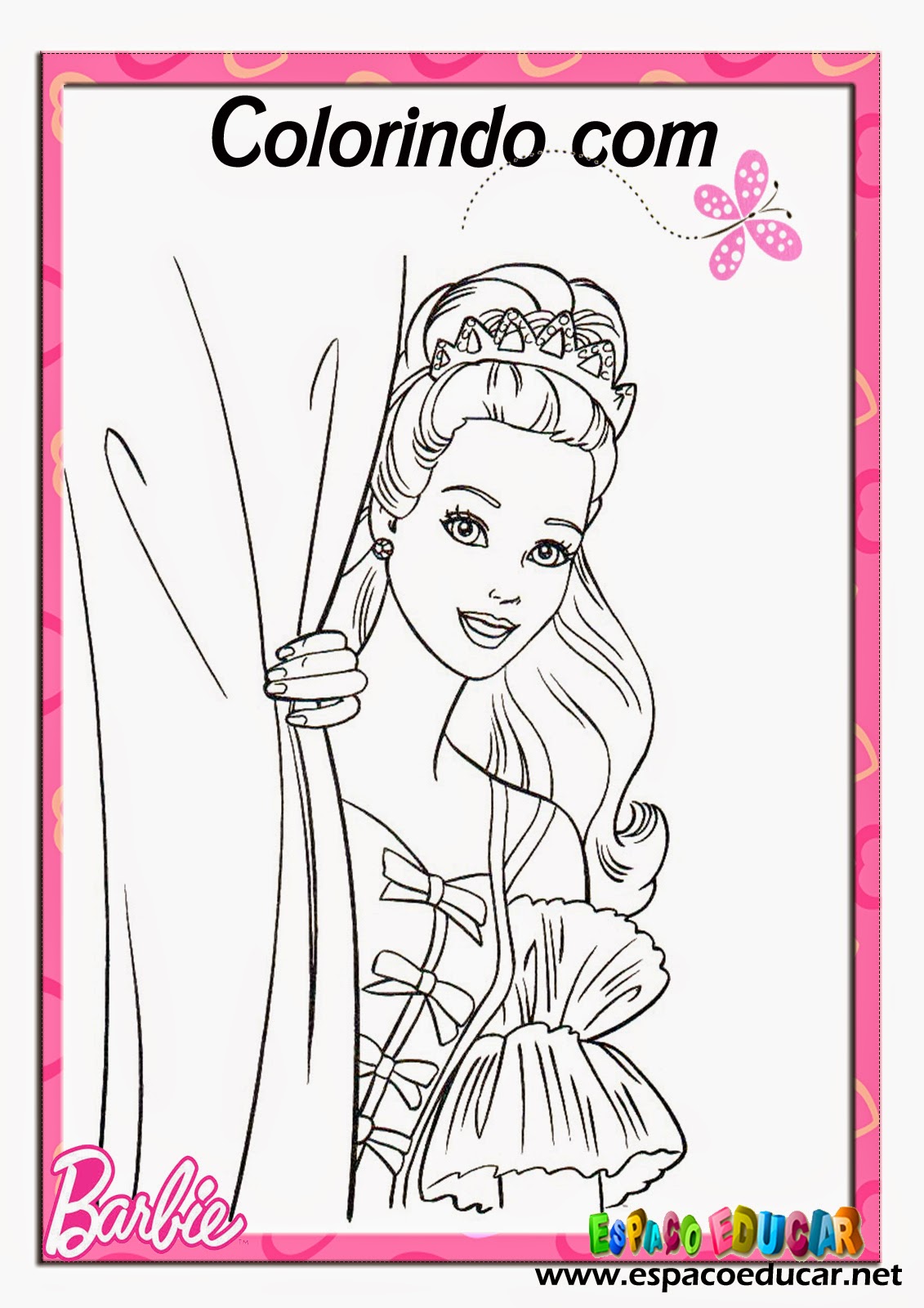 Livro de colorir da Barbie com desenhos da Barbie para pintar, imprimir ...