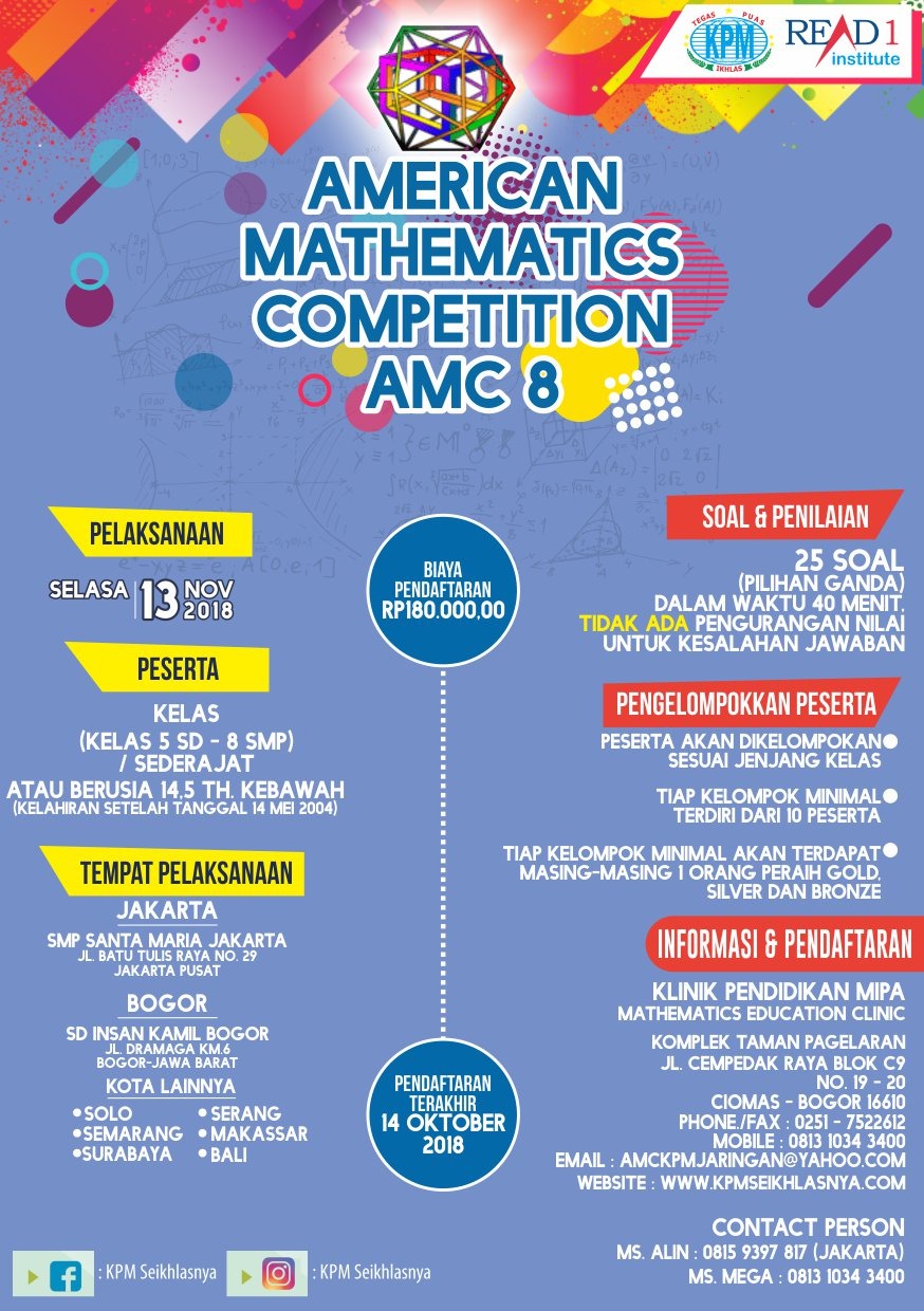KPM Semarang: American Mathematics Competition (AMC) 8 - 2018
