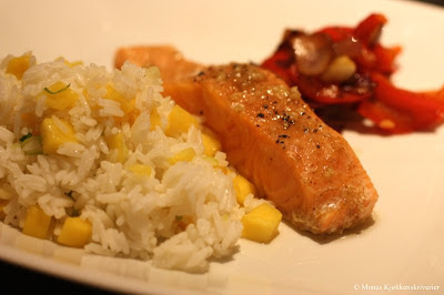 Monas Kjøkkenskriverier: Indisk laks med mango-ris