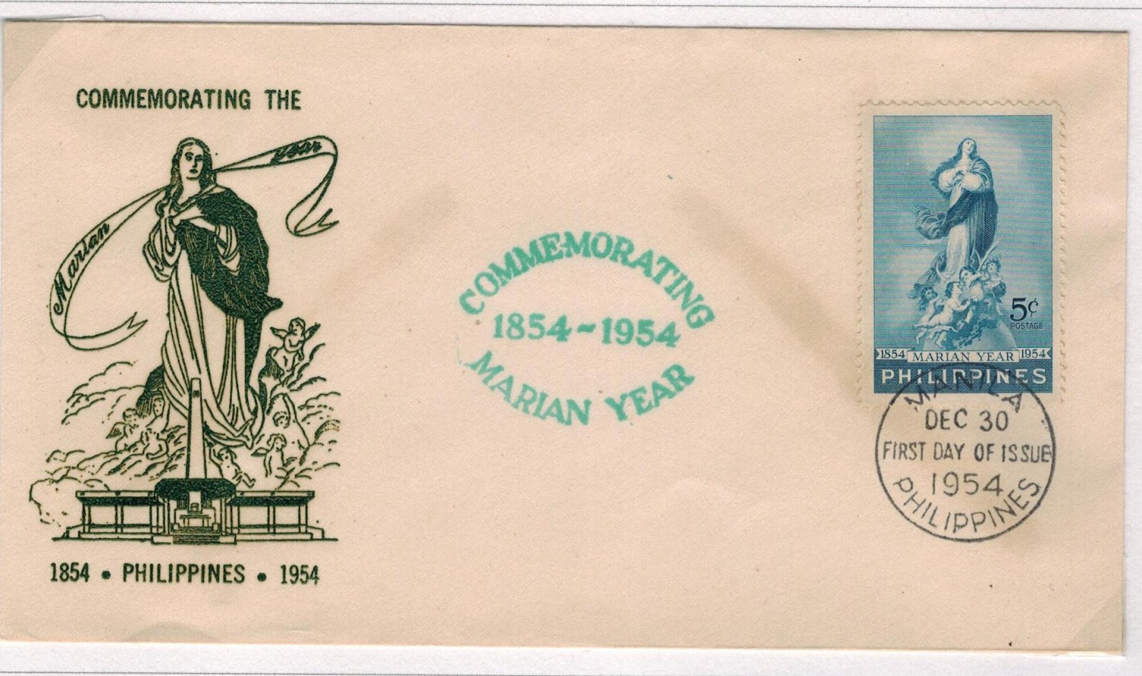 Philippine Republic Stamps : 1954 Marian Year