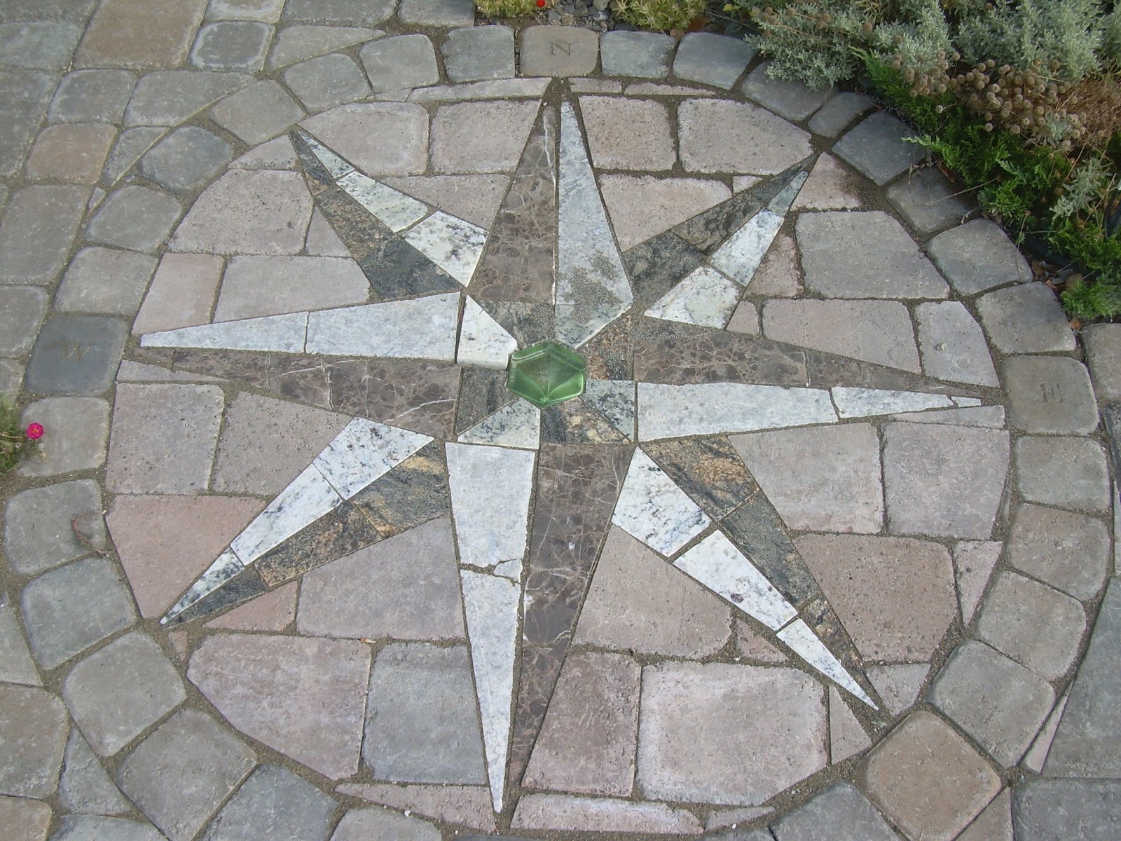 Genius Cafe: Concrete Paver project with compass