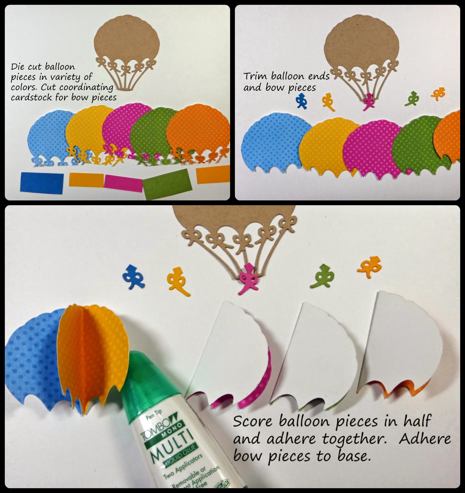 Stop and Stamp the roses: 3D hot air balloon card
