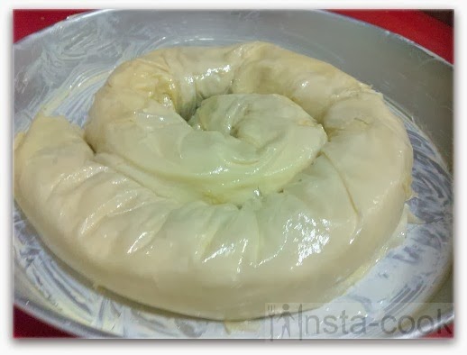 INSTA-COOK: Homenatge. "Ensaïmada" de pasta philo, farcida d'espinacs a ...