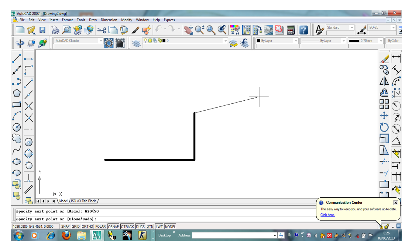 Technic Autocad MAKE A STRAIGHT LINE WITH POLAR ANGLE Coordinates By technic-autocad-make-a-straight-line-with-polar-angle-coordinates-by