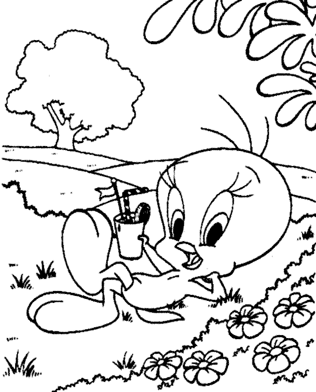 Mewarnai Gambar Tweety Imut Untuk Anak PAUD dan Taman-kanak | Mewarnai ...