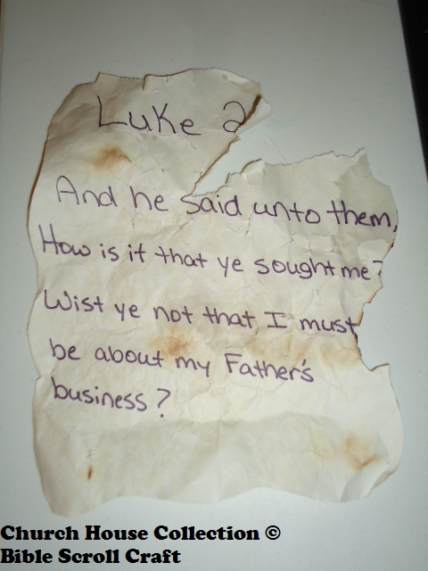 Church House Collection Blog: Bible Scroll Craft