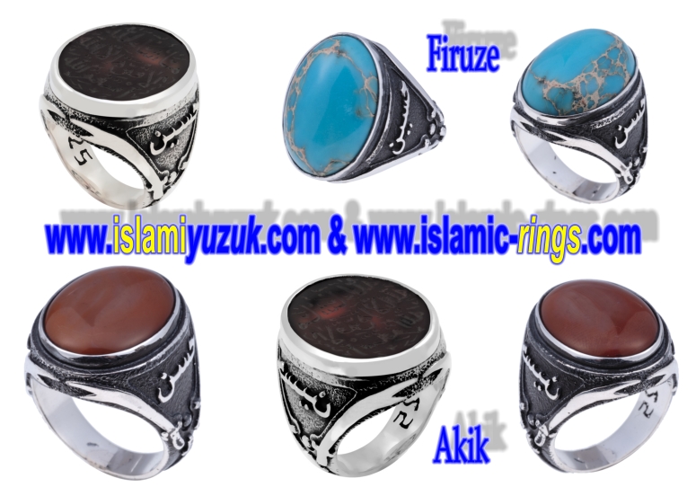 Genuine Gemstone Shia Rings Best Handmade Islamic Jewelry Agate ...