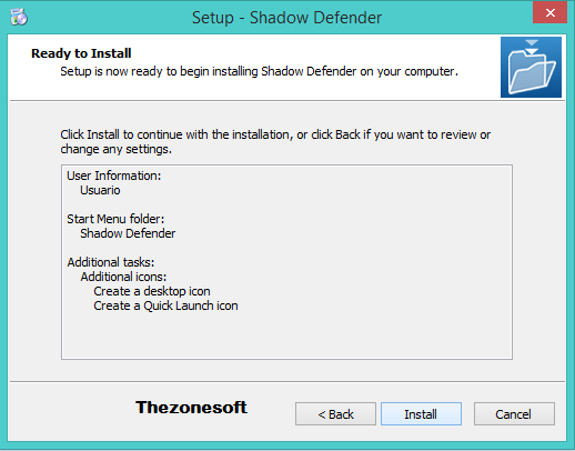 Thezonesoft: Shadow Defender v1.4 (Windows)