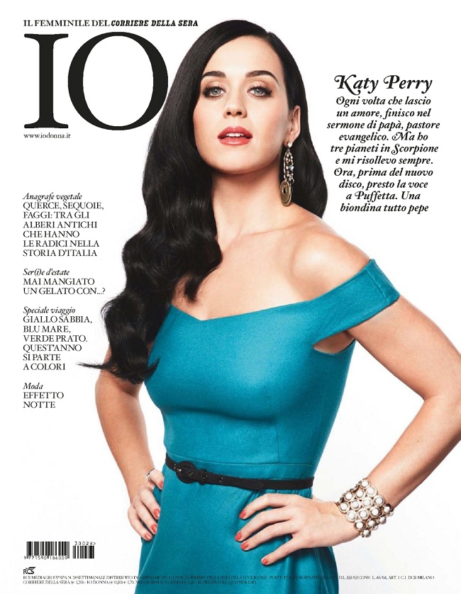 Katy Perry features on the cover of IO Donna magazine July 2013