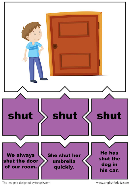 Irregular Verbs Puzzle Flashcards (Part 3)