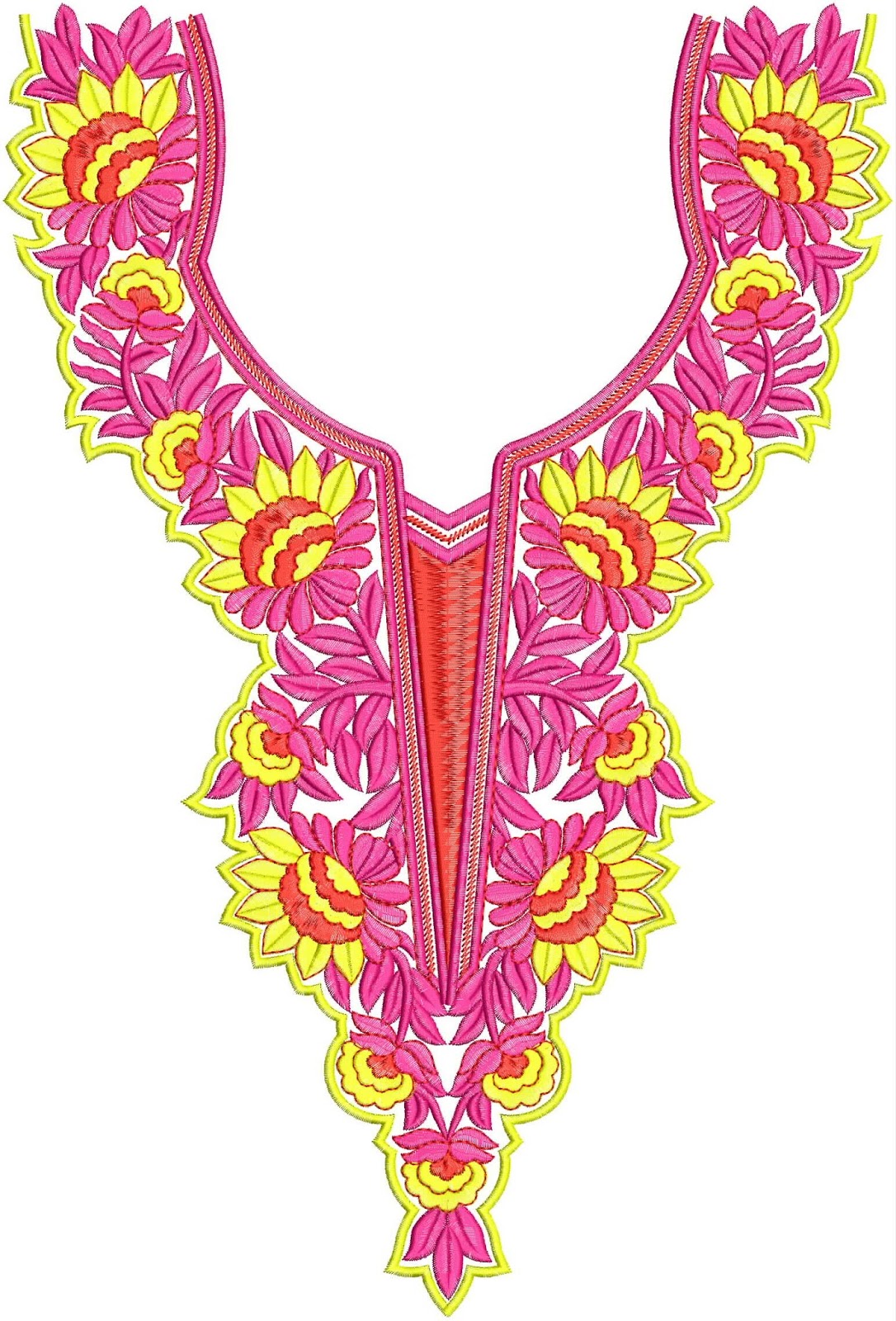 Embdesigntube: Designer Embroidery Neck Designs