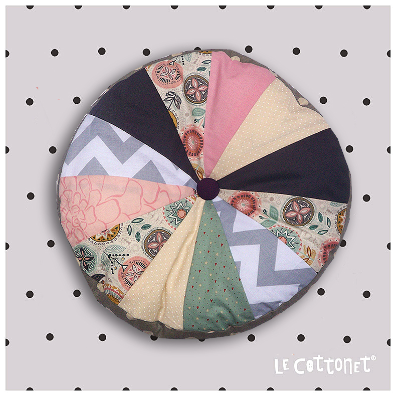 Le Cottonet ® : Almohadones Redondos tipo Patchwork
