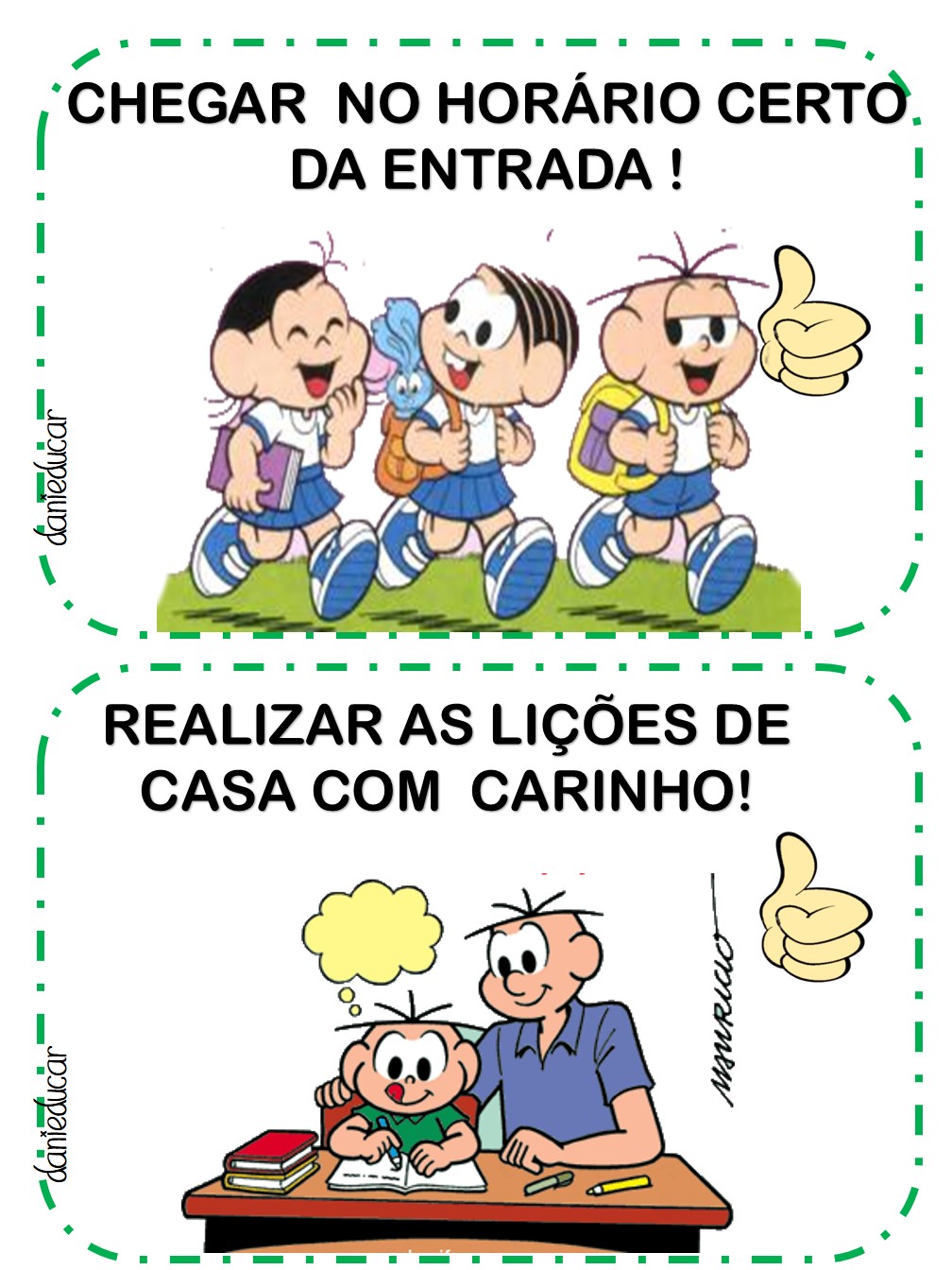 Combinados turma da Monica | Rotina na educação infantil, Atividades de ...