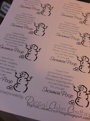 Digital Cake Crafting: Snowman Poop with Free Printable