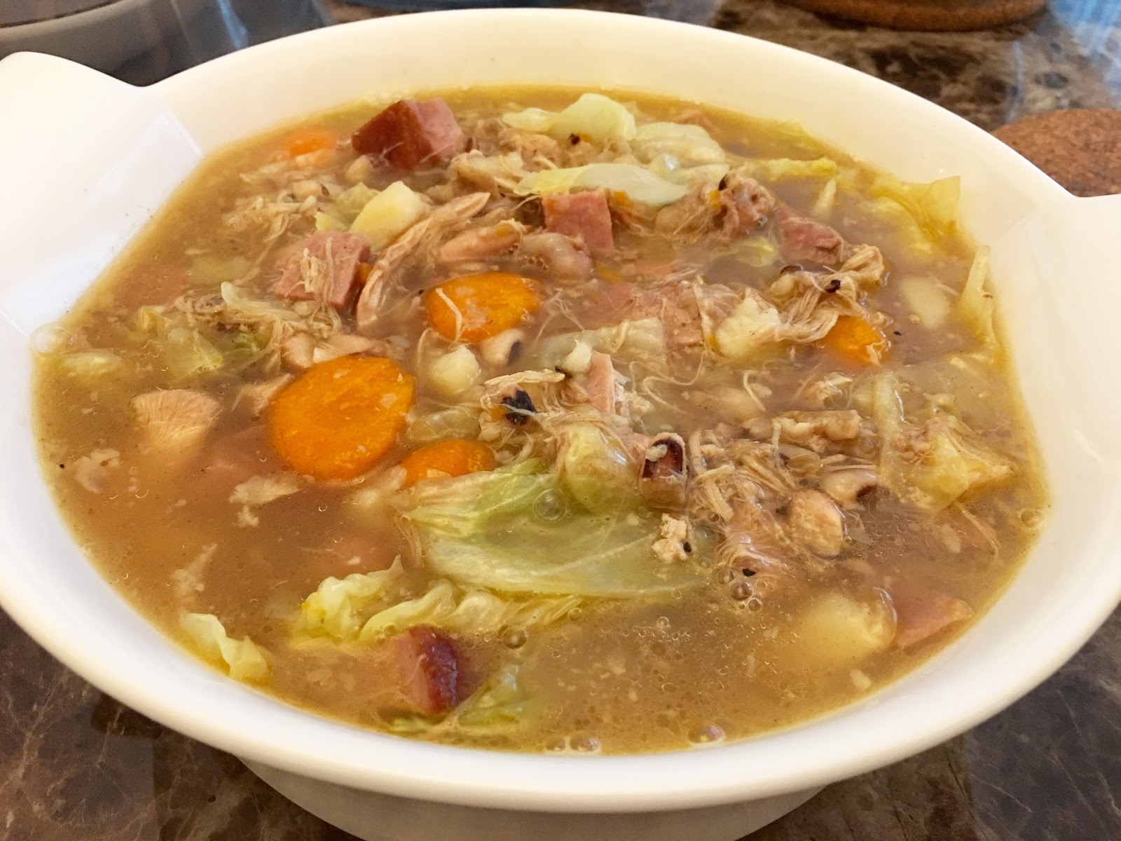 Christmas Leftover - Chicken Ham Beans Stew recipe