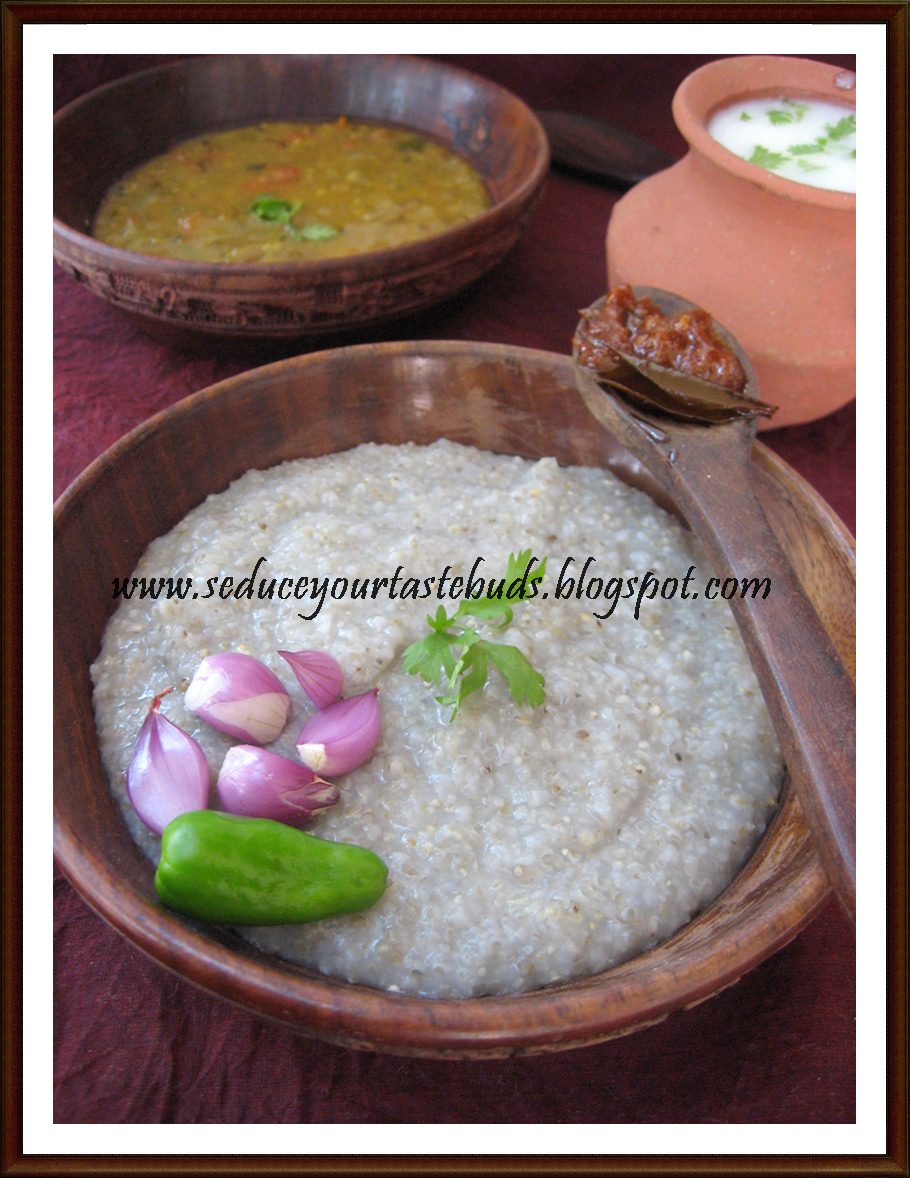 Kambu Saadham & Kambu Koolz | Bajra 'rice' & Porridge - Seduce Your ...
