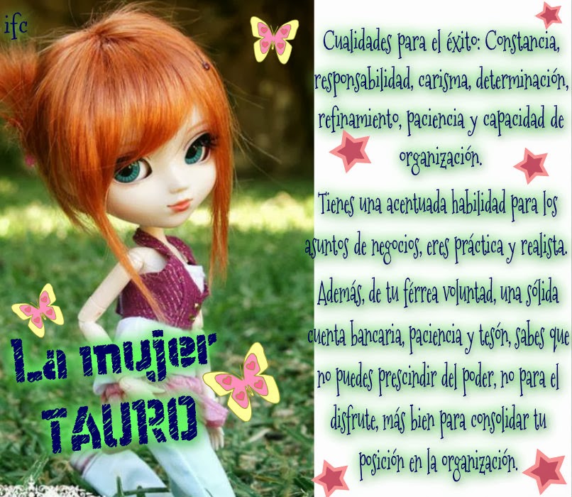 Imagenes, fantasia y color: La mujer TAURO y sus características