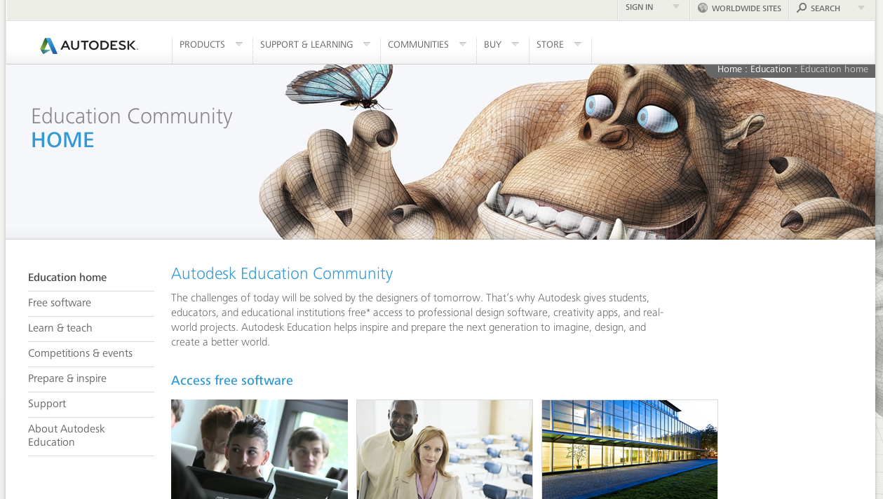 Revit : Autodesk provides FREE access to software to students