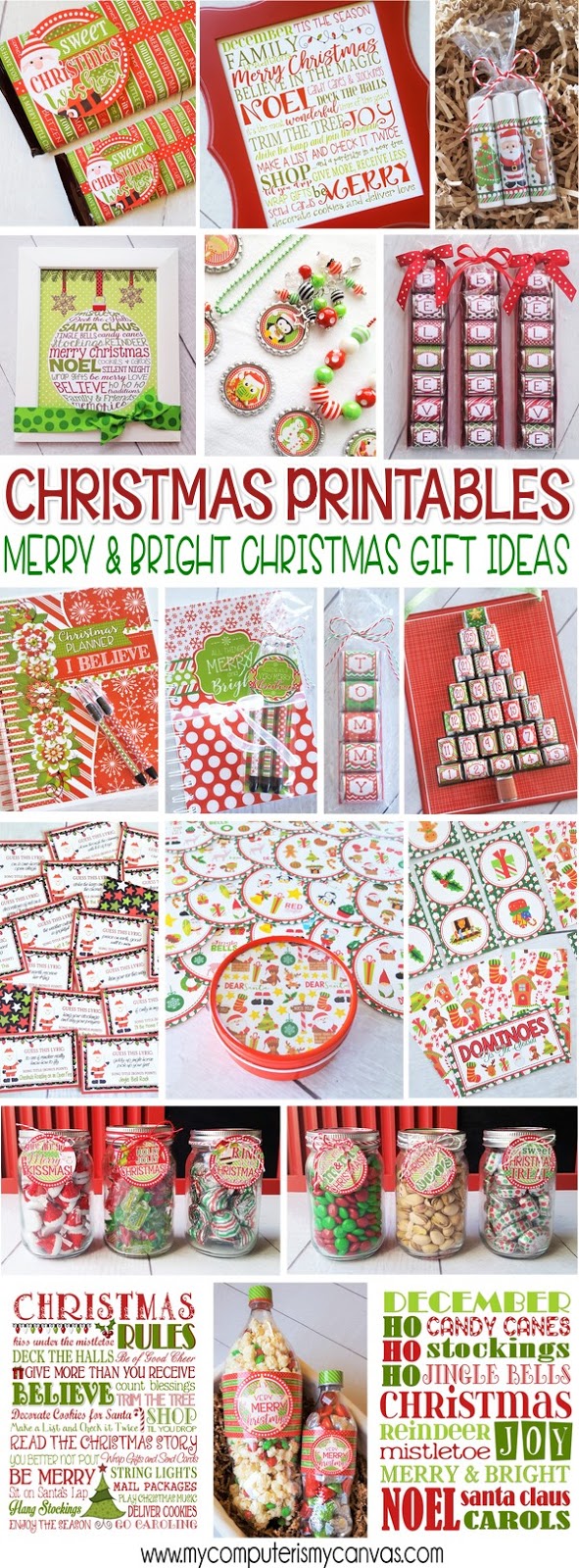 Christmas Printables + Gift Ideas ROUND UP! - My Computer is My Canvas