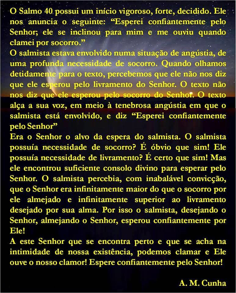 MORADAVIVA: O GLORIOSO COMEÇO DO SALMO 40