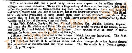 History Of SANSI CASTE Acc. To Glossary of Tribe - Sansi World