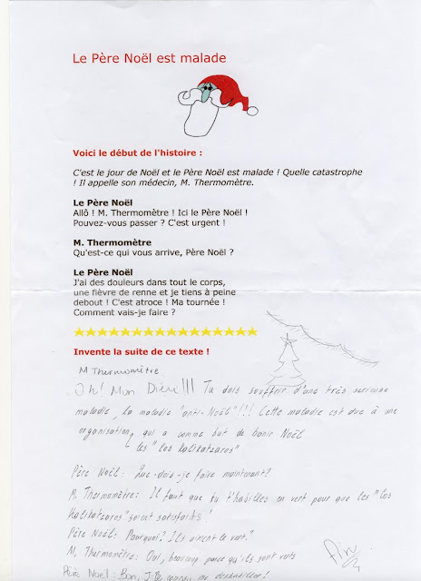 la classe de FLEurs: Ecriture créative autour du thème de Noël