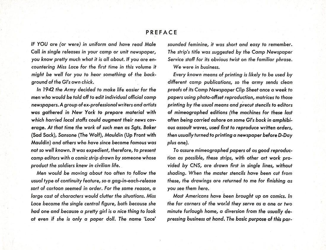Hairy Green Eyeball 3: Sexy Miss Lace in MALE CALL, part I, by Milton ...