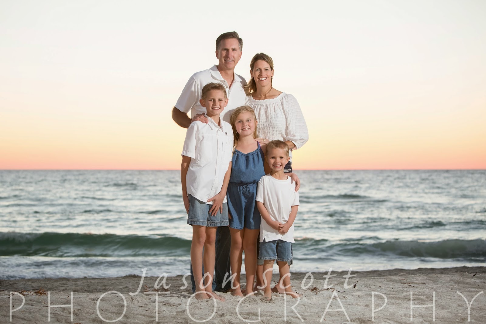 Longboat Key Beach Portraits - Bergeson Family | Jason Scott Photography