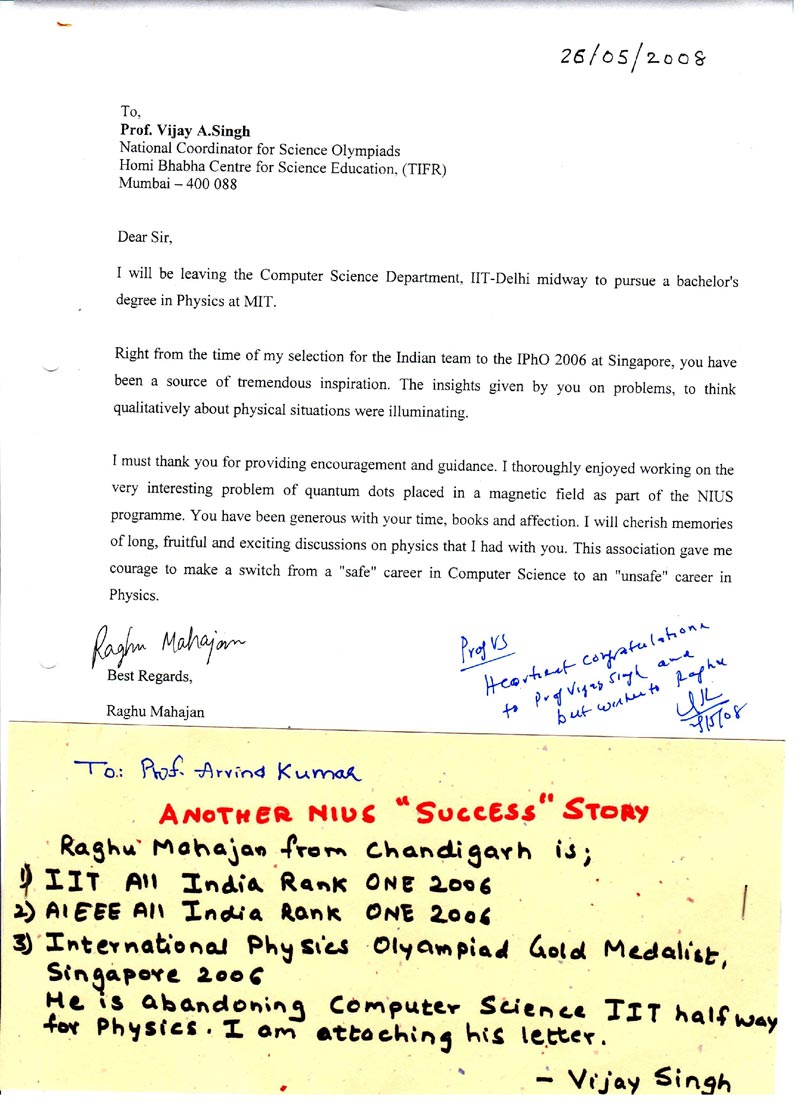 Prof. Vijay Singh's Blog: Raghu Mahajan