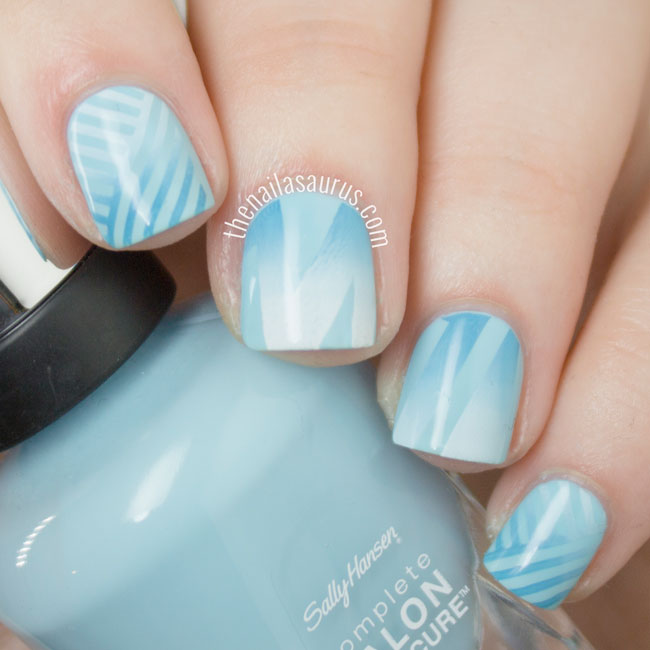 The Nailasaurus | UK Nail Art Blog - Snippet: Blue Gradient Stamping ...