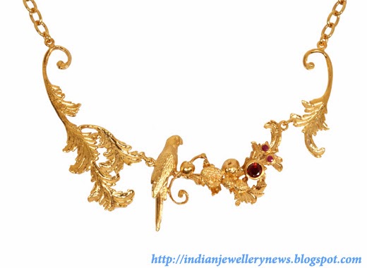 22ct Gold-plated Baroque Parrot Necklace