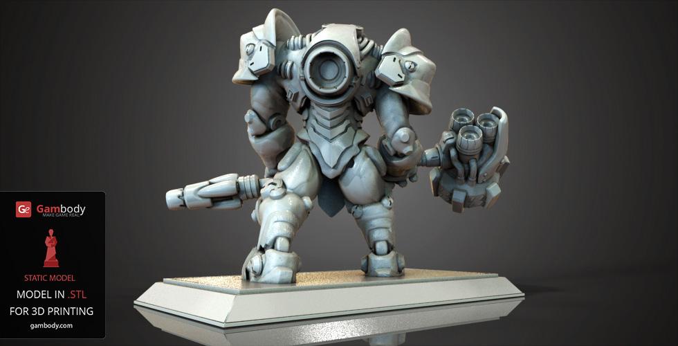 Overwatch - Reinhardt 3D Model | Static Figurine | 3D Printing Designs