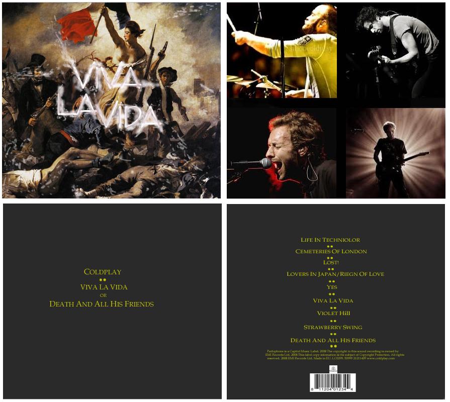 Finch Film Productions: Ancillary Task 4, Digipak Cover, Coldplay Viva ...