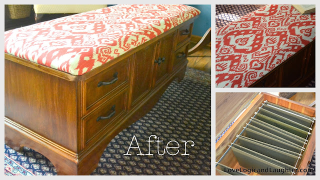 Cedar Chest File Cabinet Ottoman | Logic & Laughter