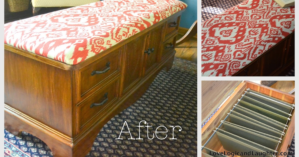 Cedar Chest File Cabinet Ottoman | Logic & Laughter