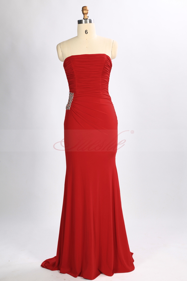 DressyBridal: 5 Amazing Red Strapless Prom Dresses——Glow Like A Fire