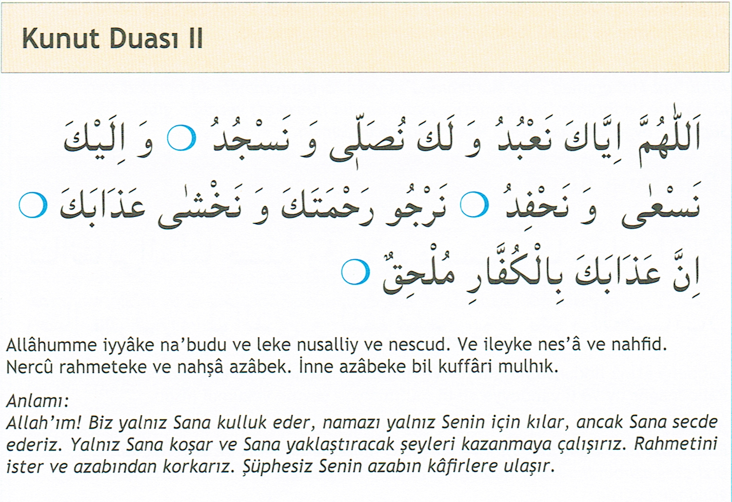 Barbaros Cami Eğitim Kursu : Kunut Duası 2