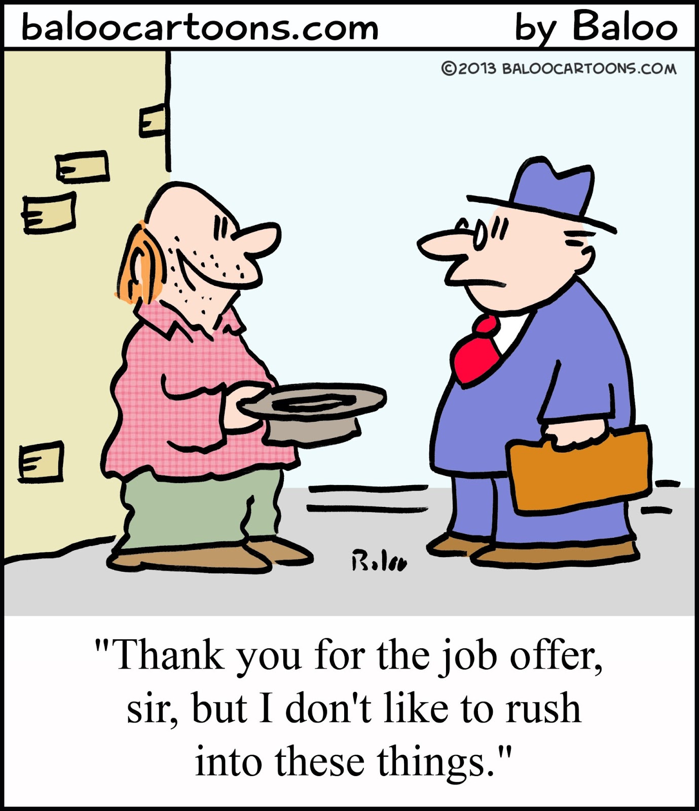 BALOO'S CARTOON BLOG: Job Offer cartoon