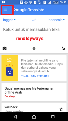 cari apa: Cara Menggunakan Google Translate Secara Offline