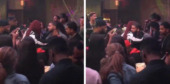 Photos: Rihanna hugs Drake as they party at a nightclub in New York