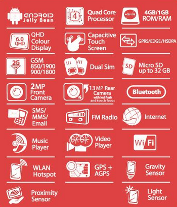 DTC GT15 Fiesta, 6 inches Quad Core Android Mobile Phone