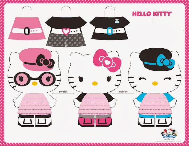 Fiesta de Hello Kitty: Muñecas Recortables para Imprimir Gratis ...