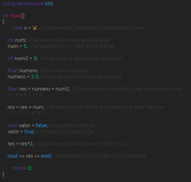 Variables y Constantes En C++ - PROYECTOS WEB