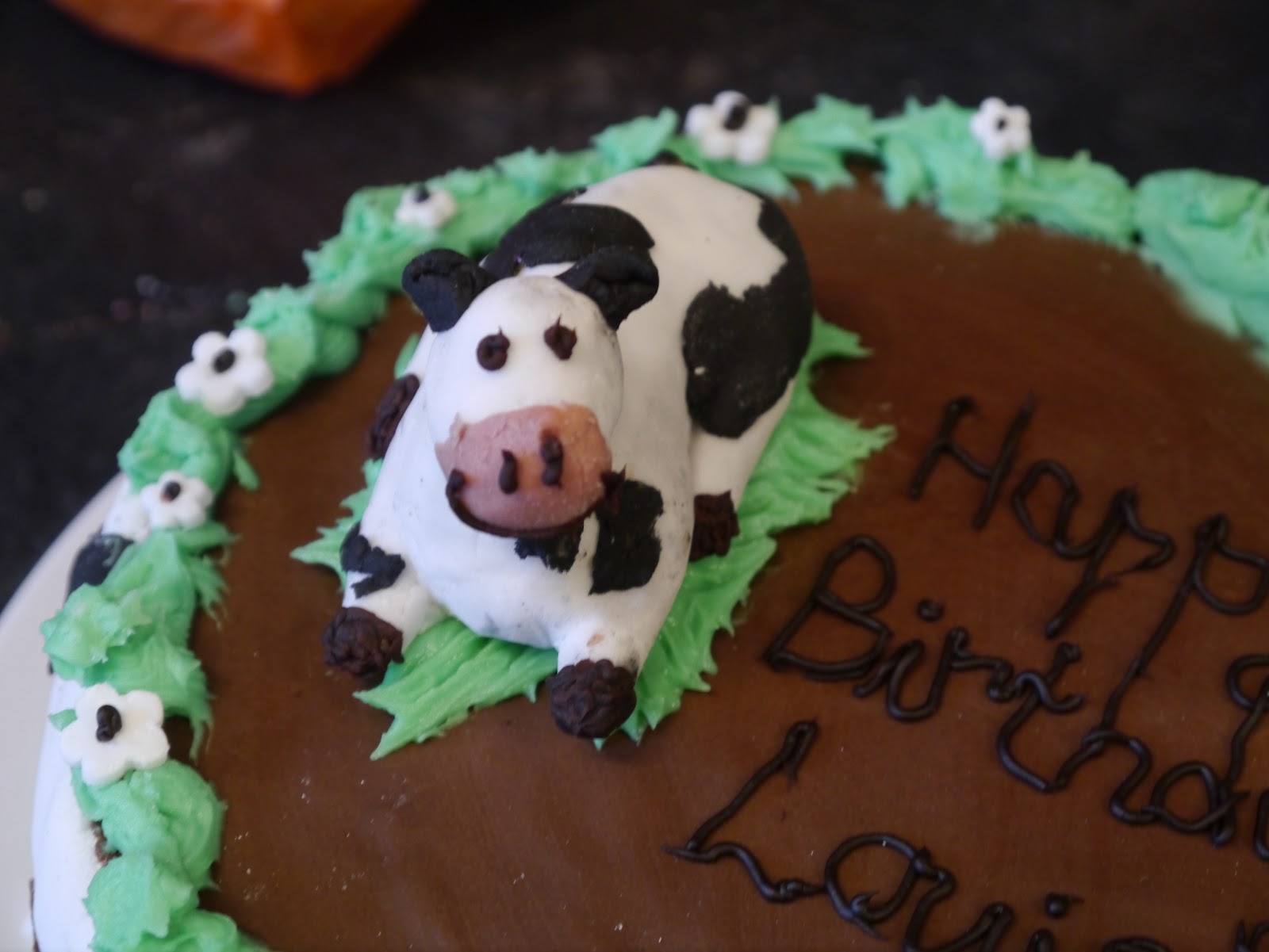 Cake Guru: Chocolate Cow Themed Birthday Cake