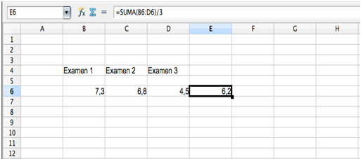 Hoja de calculo - Calc