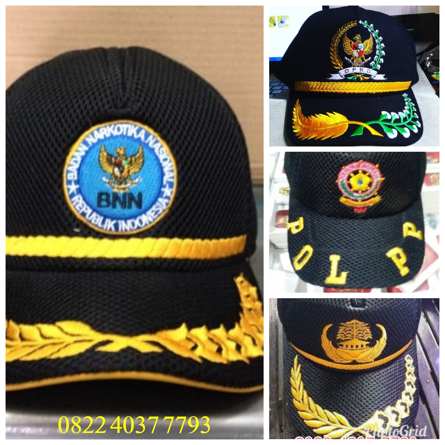 TEMPAT PTODUKSI TOPI DINAS/ UMUM DAN SEKOLAH, BUAT TOPI DINAS BORDIR ...