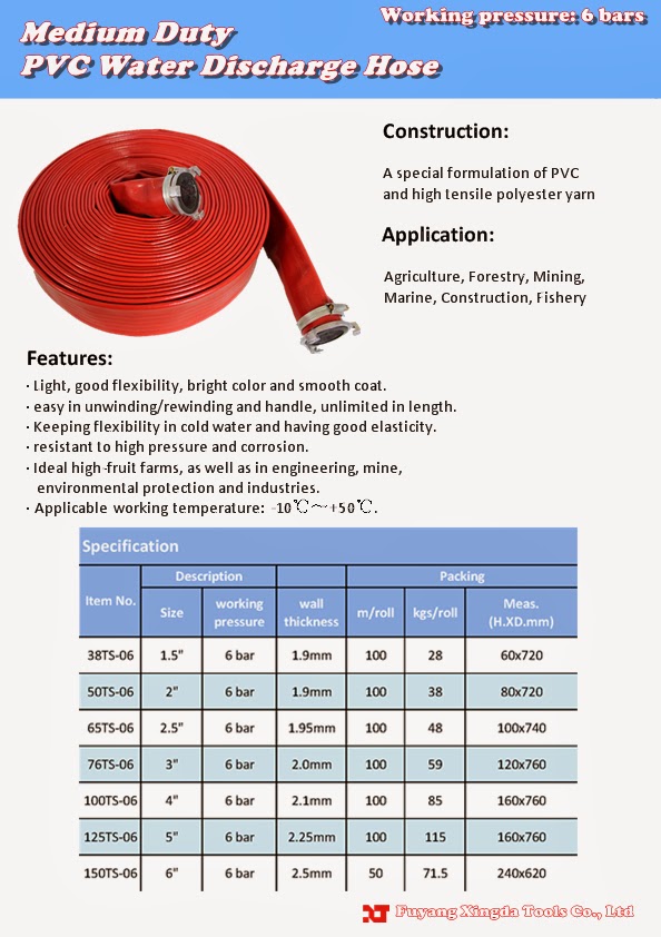 XINGDA layflat hose: New Catalog for PVC layflat hose-mangueras de PVC ...